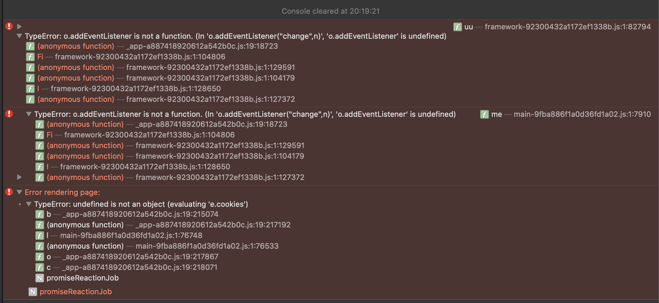 Docs Github Pages Are Loaded And Become Blank Immediately In Safari