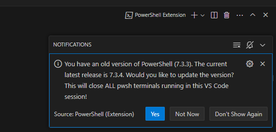 Installed from MS Store, prompted to update to version that is not ...