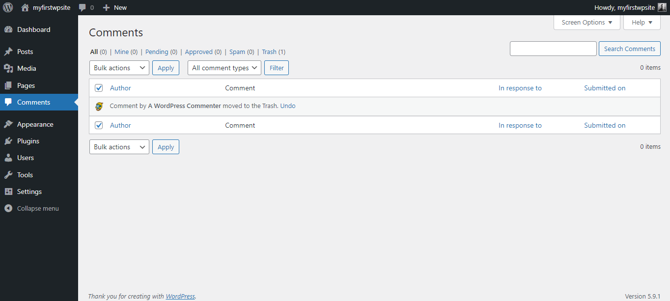 WP 5.9 Release -Update screenshots in user documentation · Issue #71 · WordPress/Documentation ...