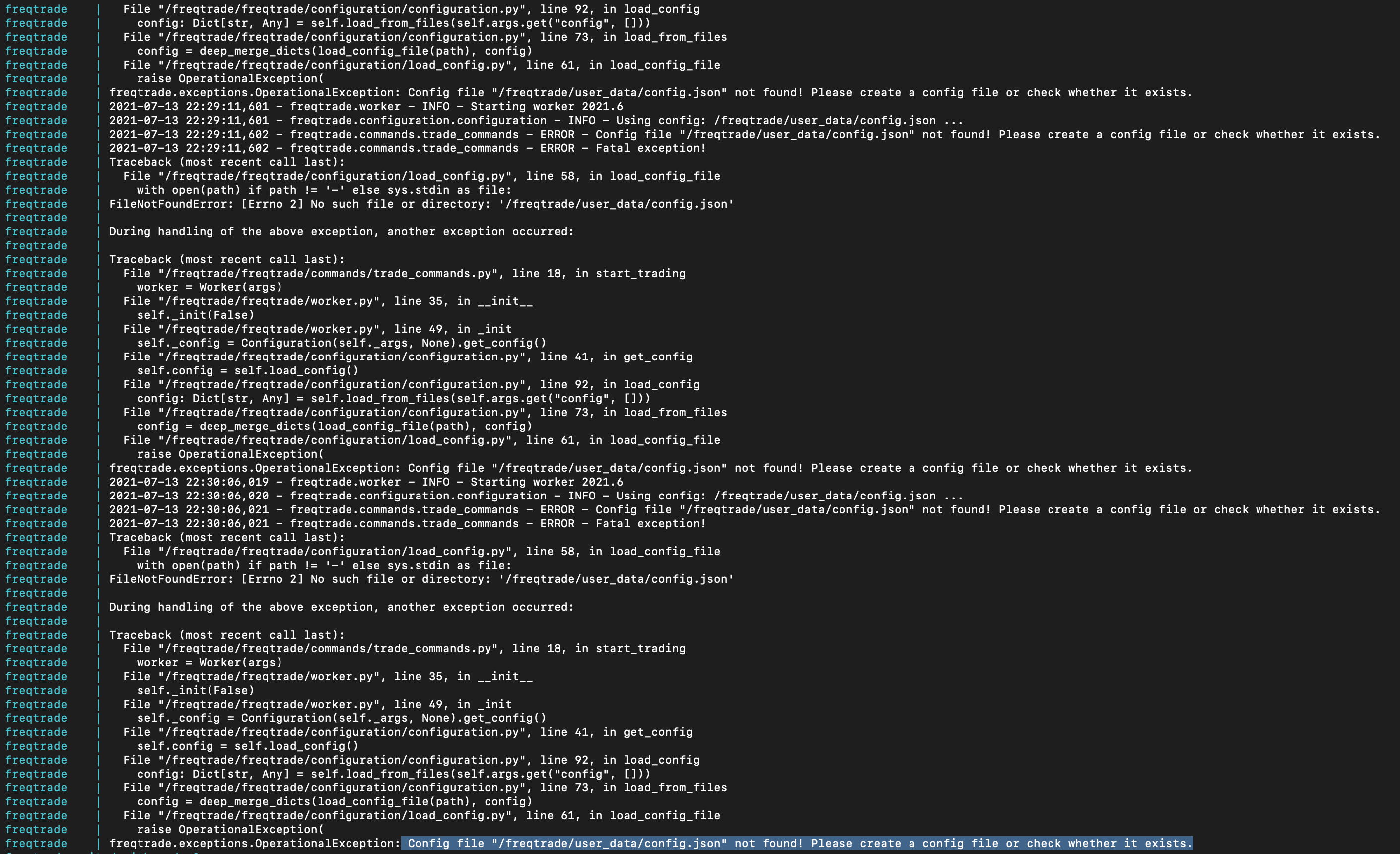 GitHub - Paulzouzou/error-when-launching-freqtrade: Hello, I just started in freqtrade, I ...