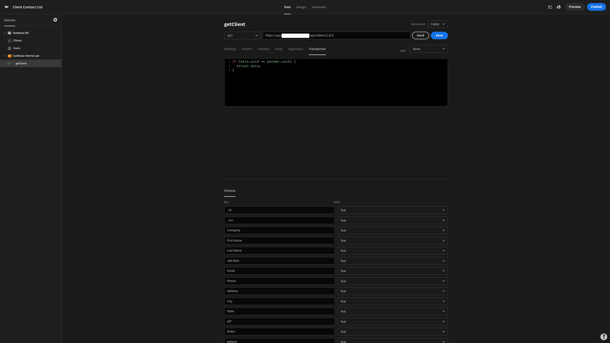 Public Query Result Contains Too Much Information · Issue 8056 · Budibasebudibase · Github