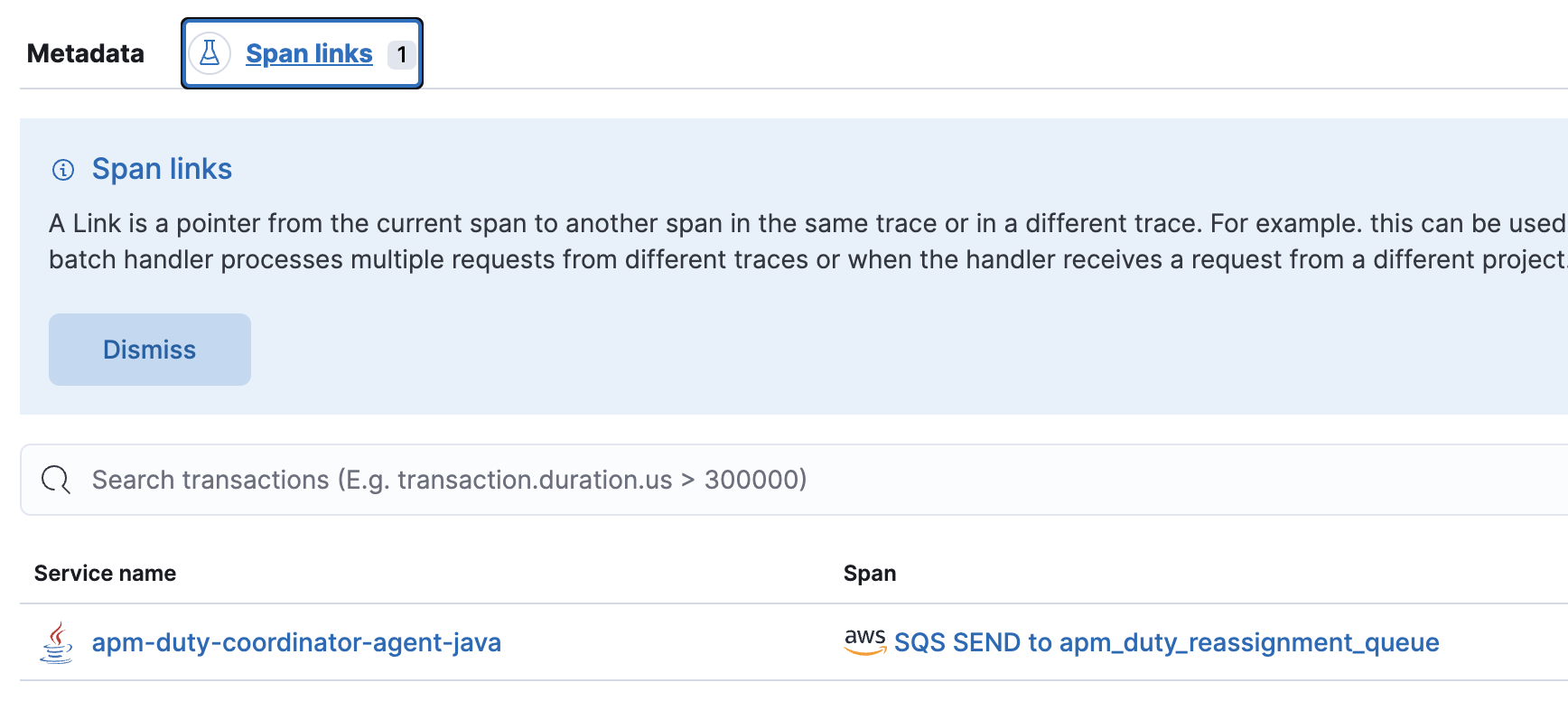 [APM] Improve navigation for span links · Issue #146606 · elastic ...