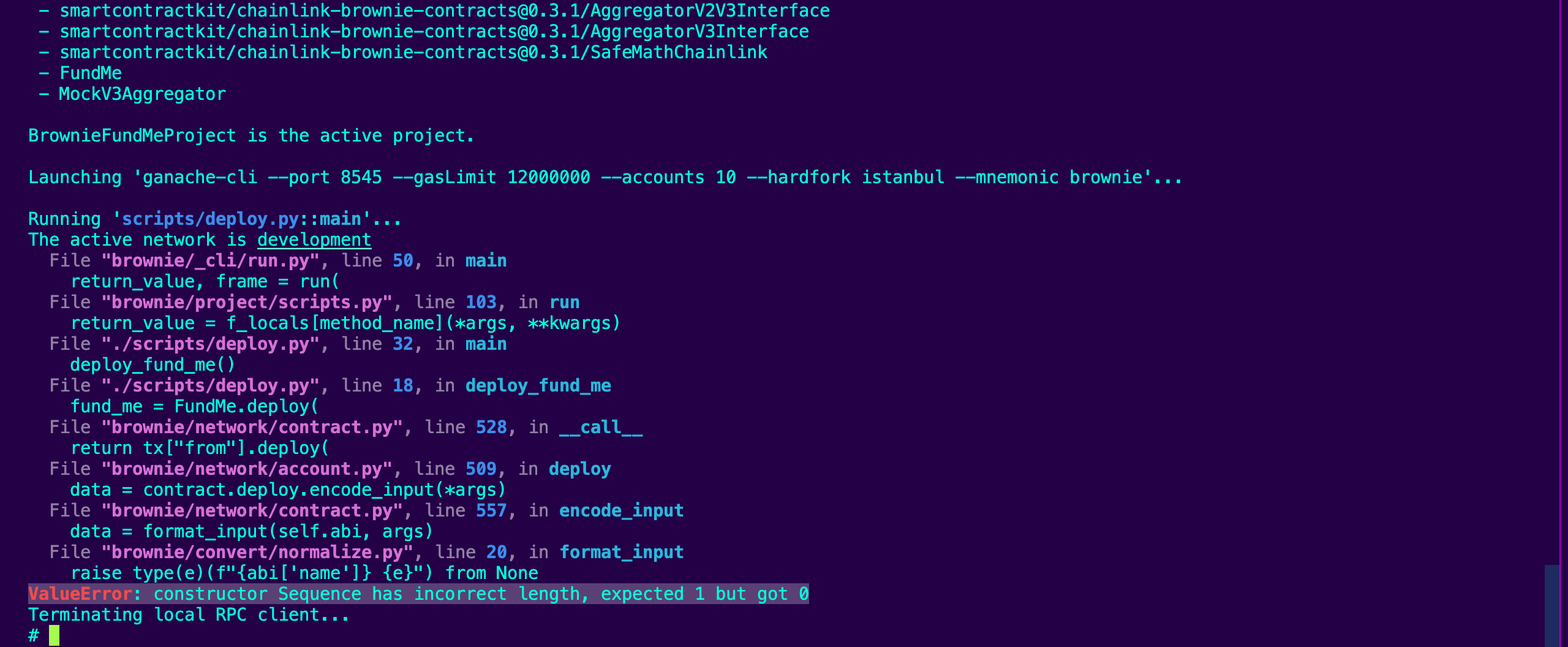 Lesson 6: ValueError: constructor Sequence has incorrect length, expected 1 but got 0 · Issue ...