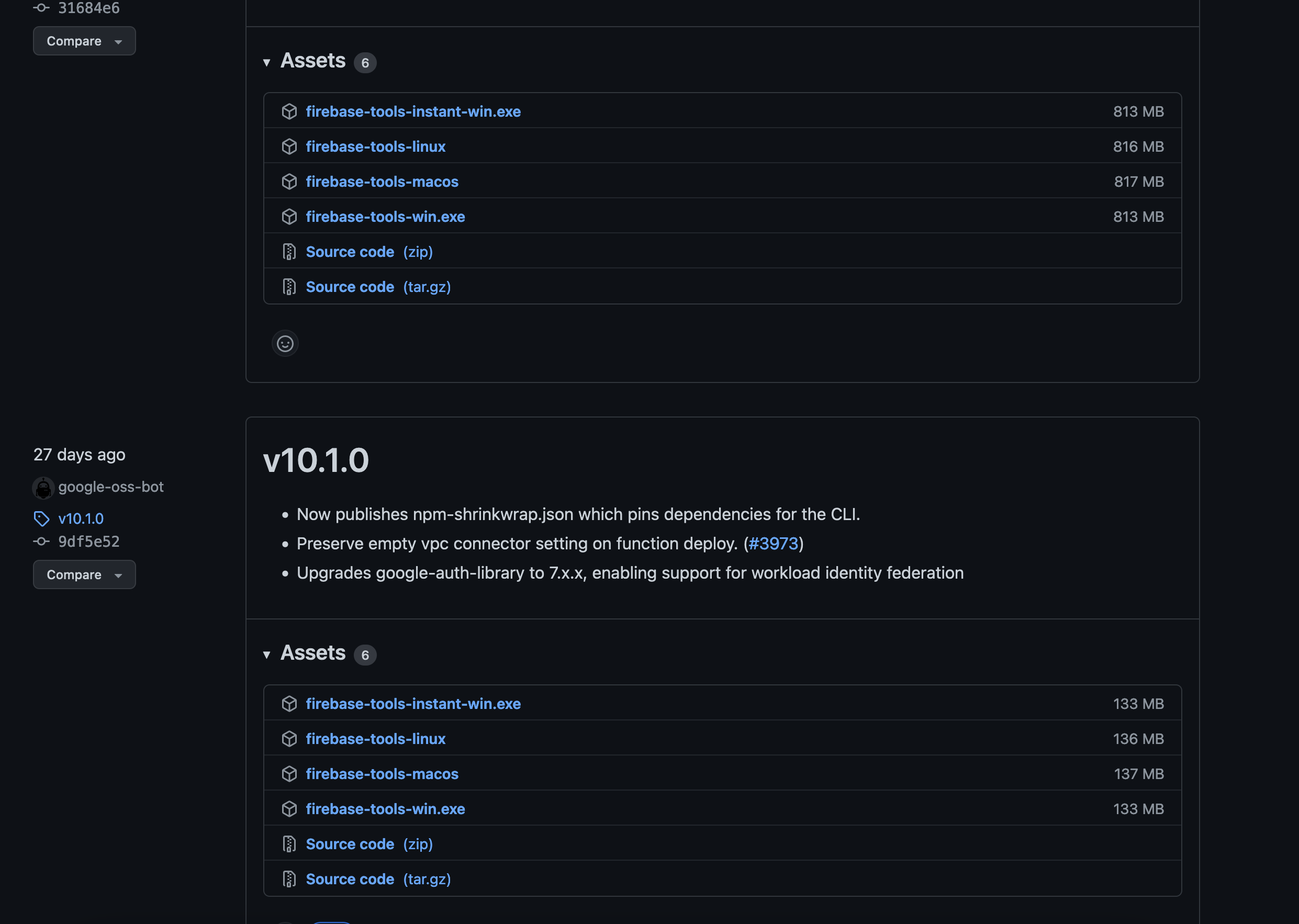 Firepit binaries are gigantic · Issue #4144 · firebase/firebase-tools · GitHub