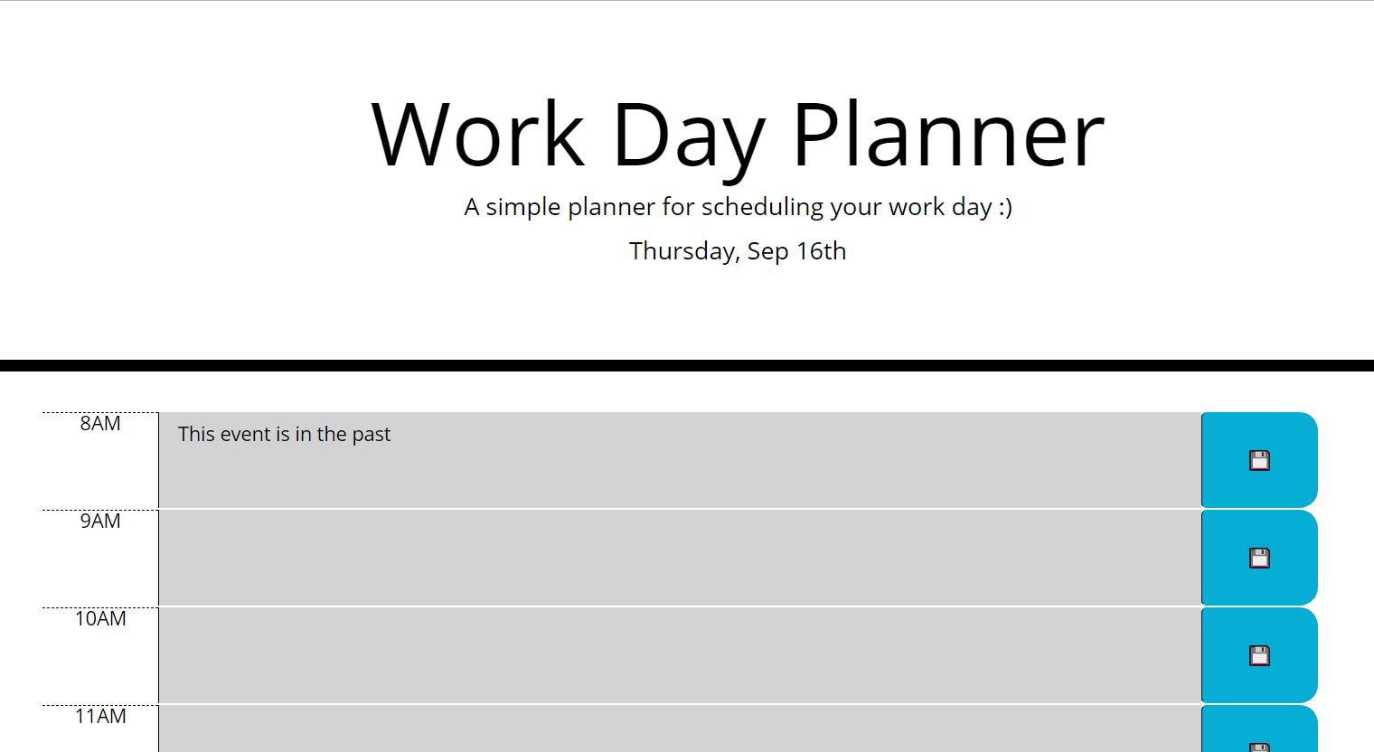 GitHub - pvalte/Workday-Planner