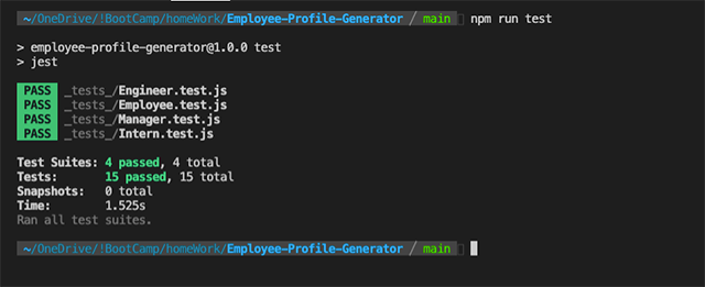 Github Pilot67 Employee Profile Generator Using Node To Generate Basic Contact Cards For