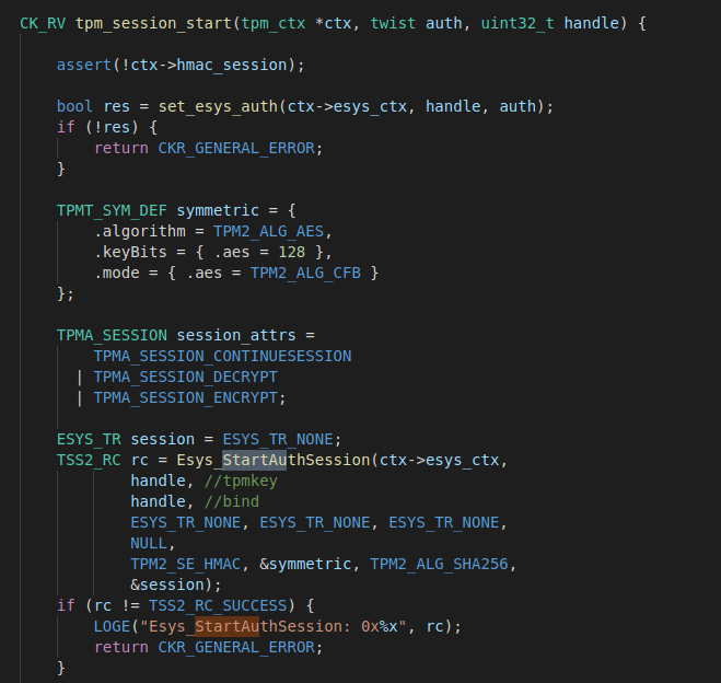 Esys Startauthsession Fails With 0x2c4 With Openssl 1 1 0j As Crypto Backend · Issue 1273