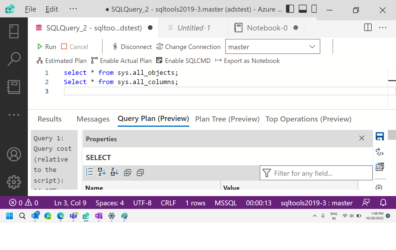 A11y_Azure Data Studio_Toolbar_FindNode_Zoom: At resize, the combo box is not visible completely ...