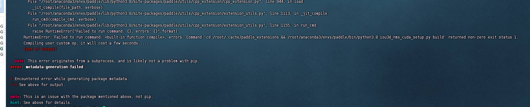 linux 安装报错 · Issue #334 · PaddlePaddle/Paddle3D · GitHub