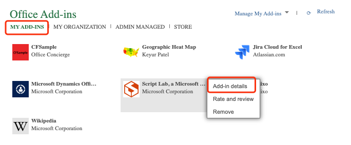 How to find the manifest file of an added add-in in Excel Online · Issue #3265 · OfficeDev ...