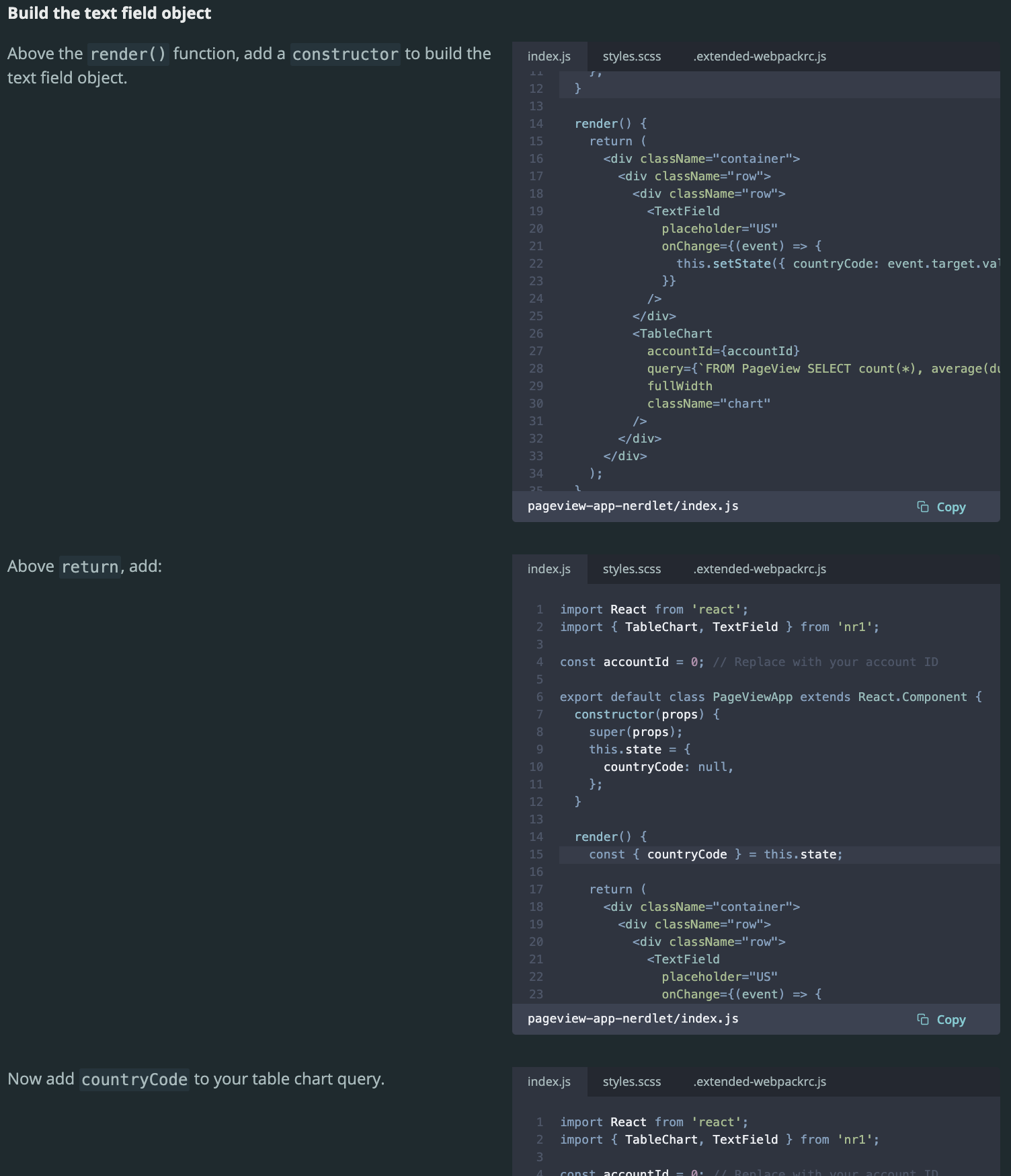Always show code blocks in-line in the content · Issue #856 · newrelic/developer-website · GitHub