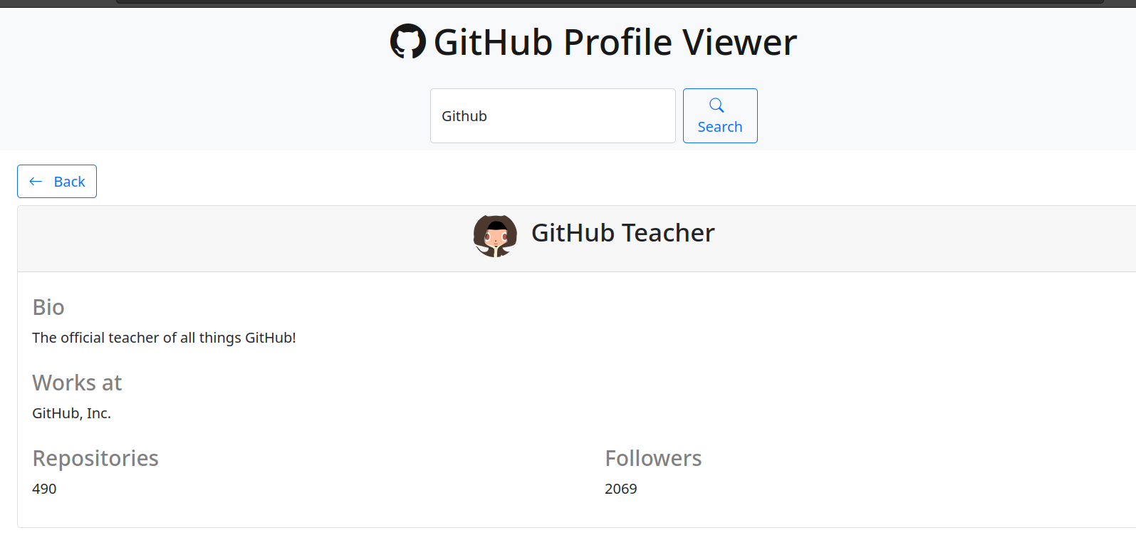GitHub - poojasrm/GitHubProfileViewer: A Github Profile Viewer