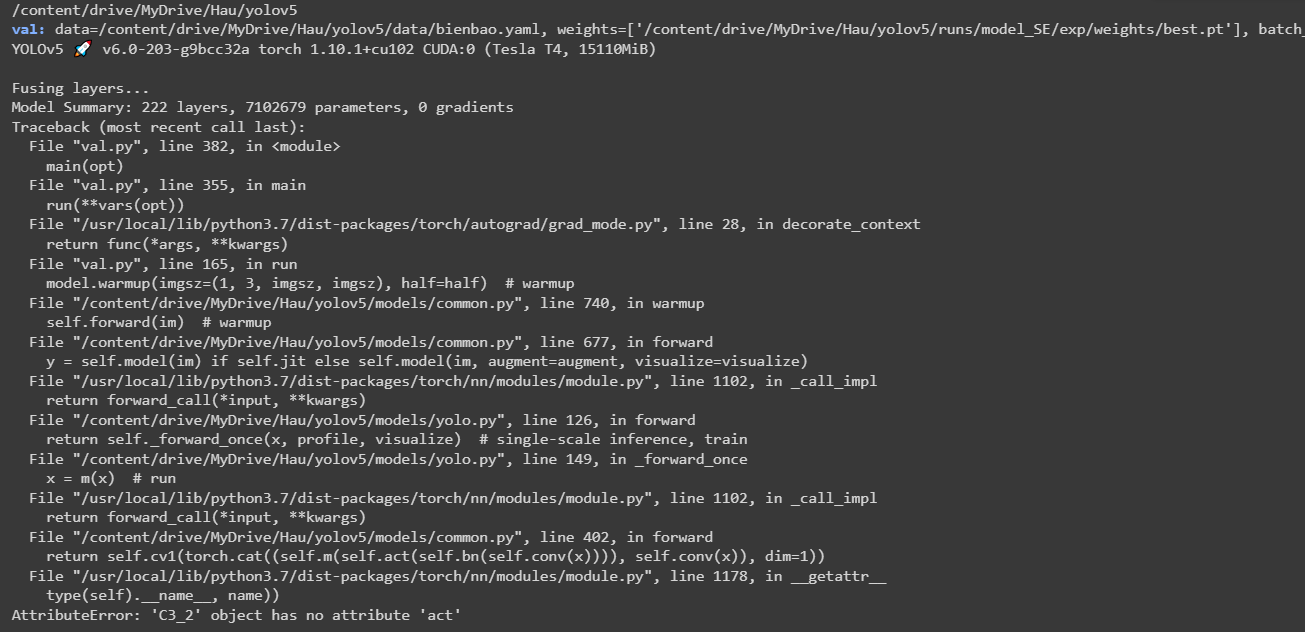 getting error when adding new module c3 - Ultralytics/Yolov5