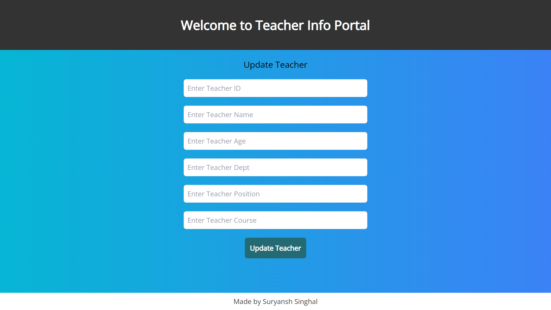 GitHub - singhal0306/Teacher_Info_Portal: It is a web app basically ...