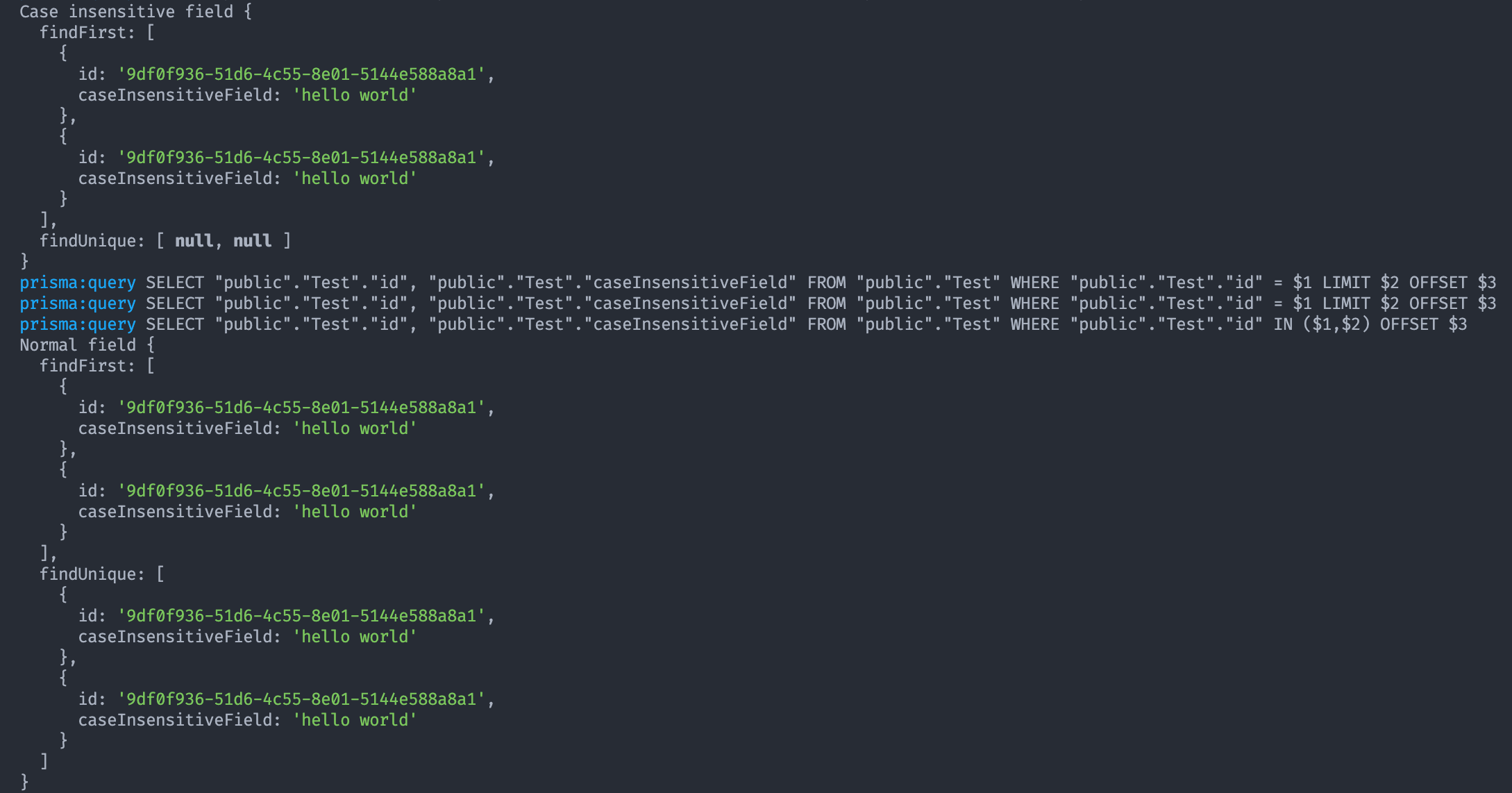 Using `findUnique()` with fields that have native database type `citext` are batched incorrectly ...