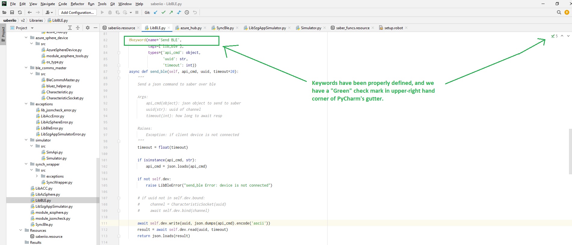 Part 2 #522 Keywords defined in static custom libraries in Python classes are marked "RED" as ...