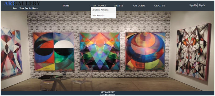 GitHub - vaish5000/OnlineArtGallery: The project was created using html ...