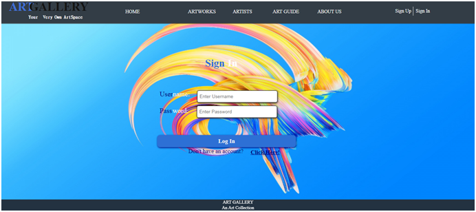 GitHub - vaish5000/OnlineArtGallery: The project was created using html ...