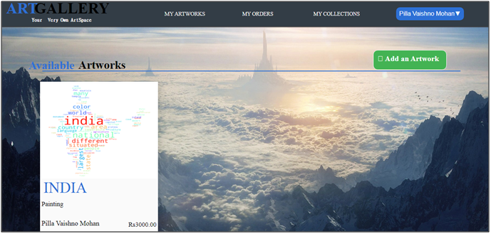 GitHub - vaish5000/OnlineArtGallery: The project was created using html ...