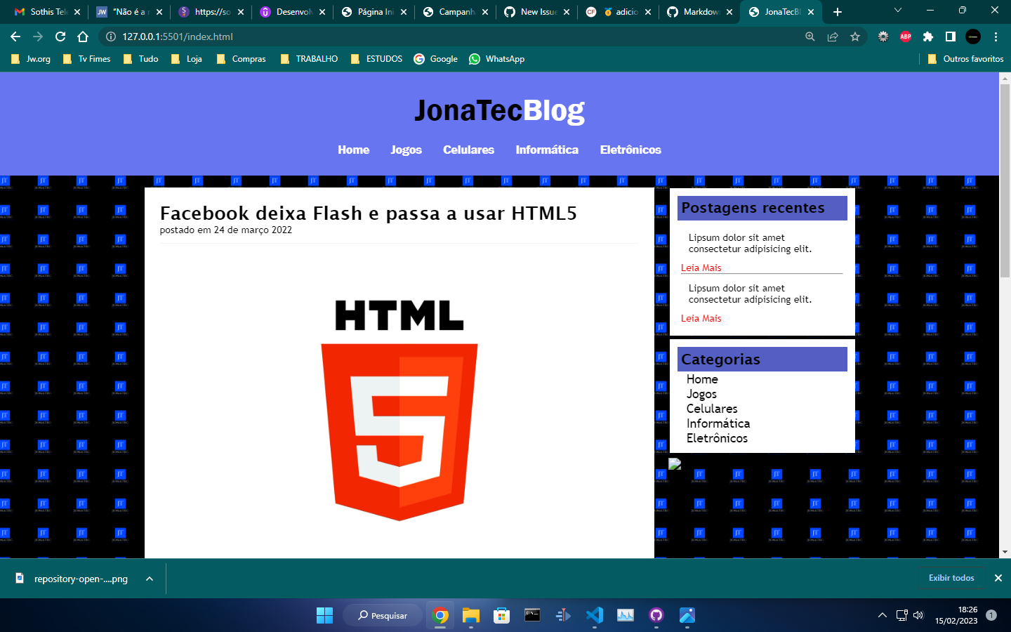 GitHub - jonatbom/Projeto-Tecblog: Projeto-Html