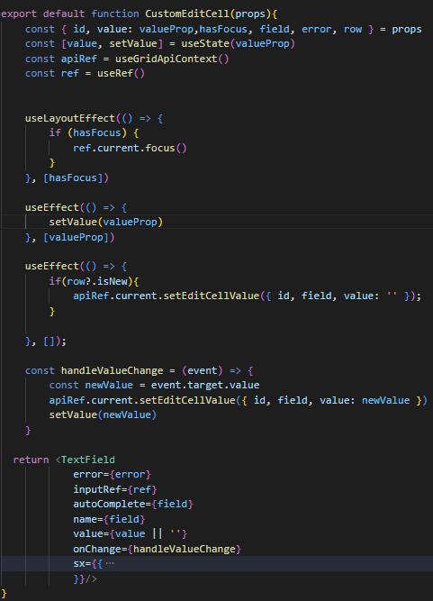 [DataGrid] Ensure `preProcessEditCellProps` runs at least once · Issue #5009 · mui/mui-x · GitHub
