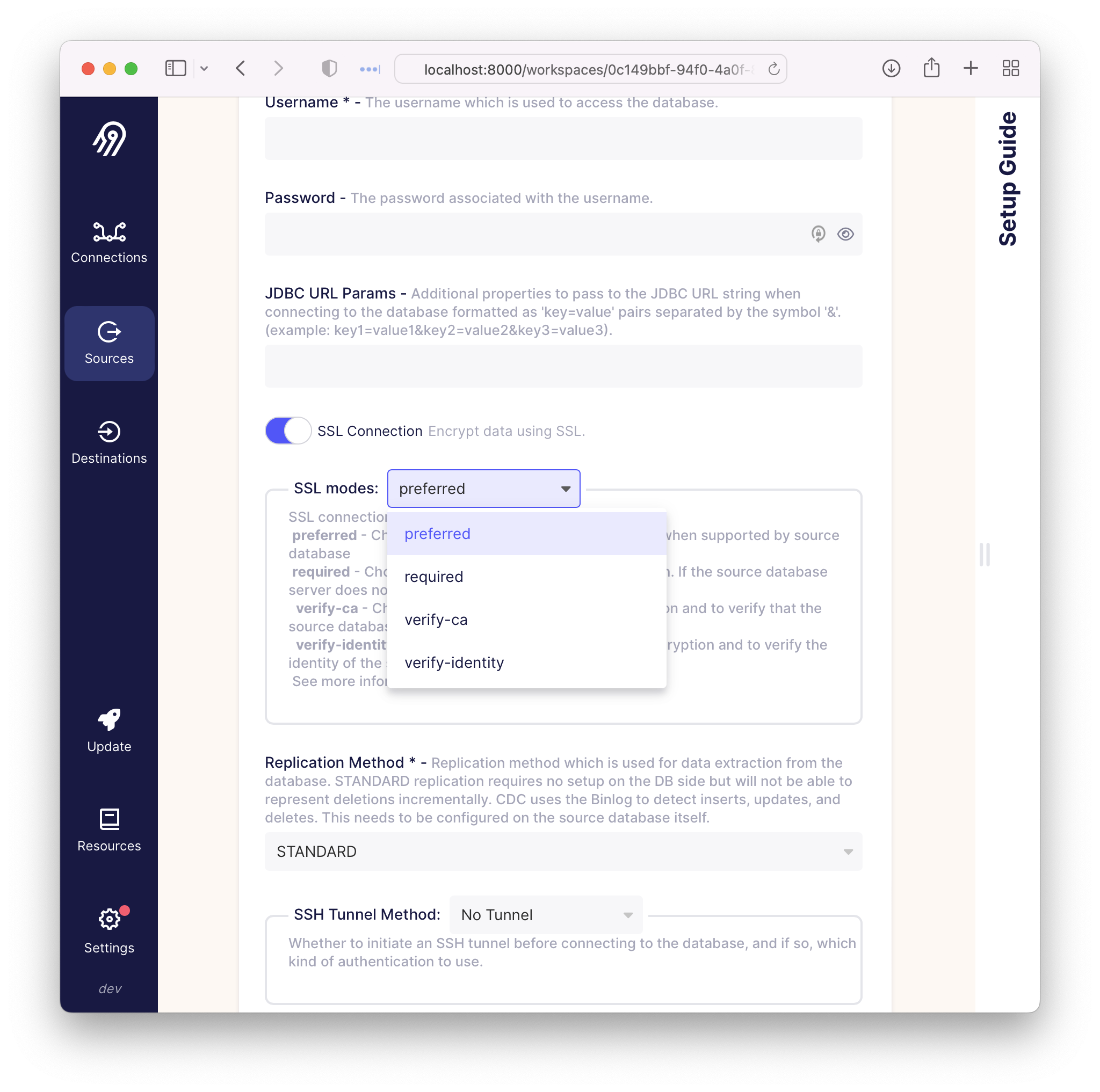 SSL Certificate input for source MySQL · Issue #6985 · airbytehq/airbyte · GitHub