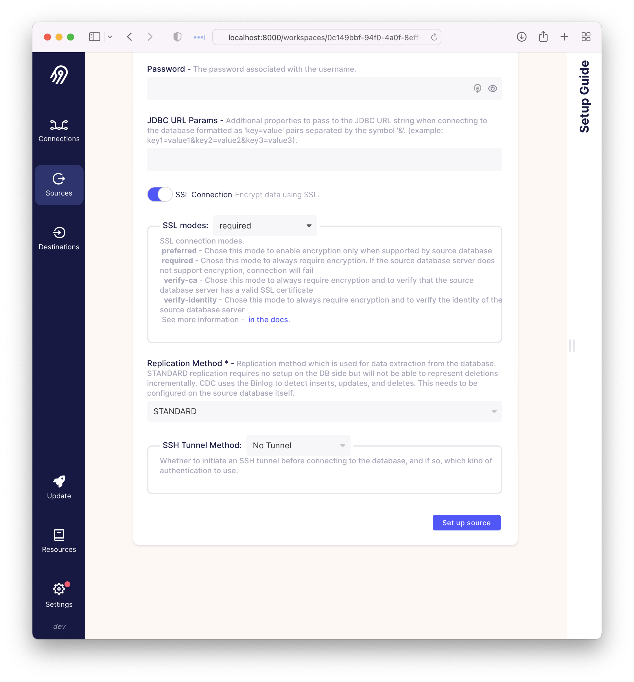 SSL Certificate input for source MySQL · Issue #6985 · airbytehq/airbyte · GitHub