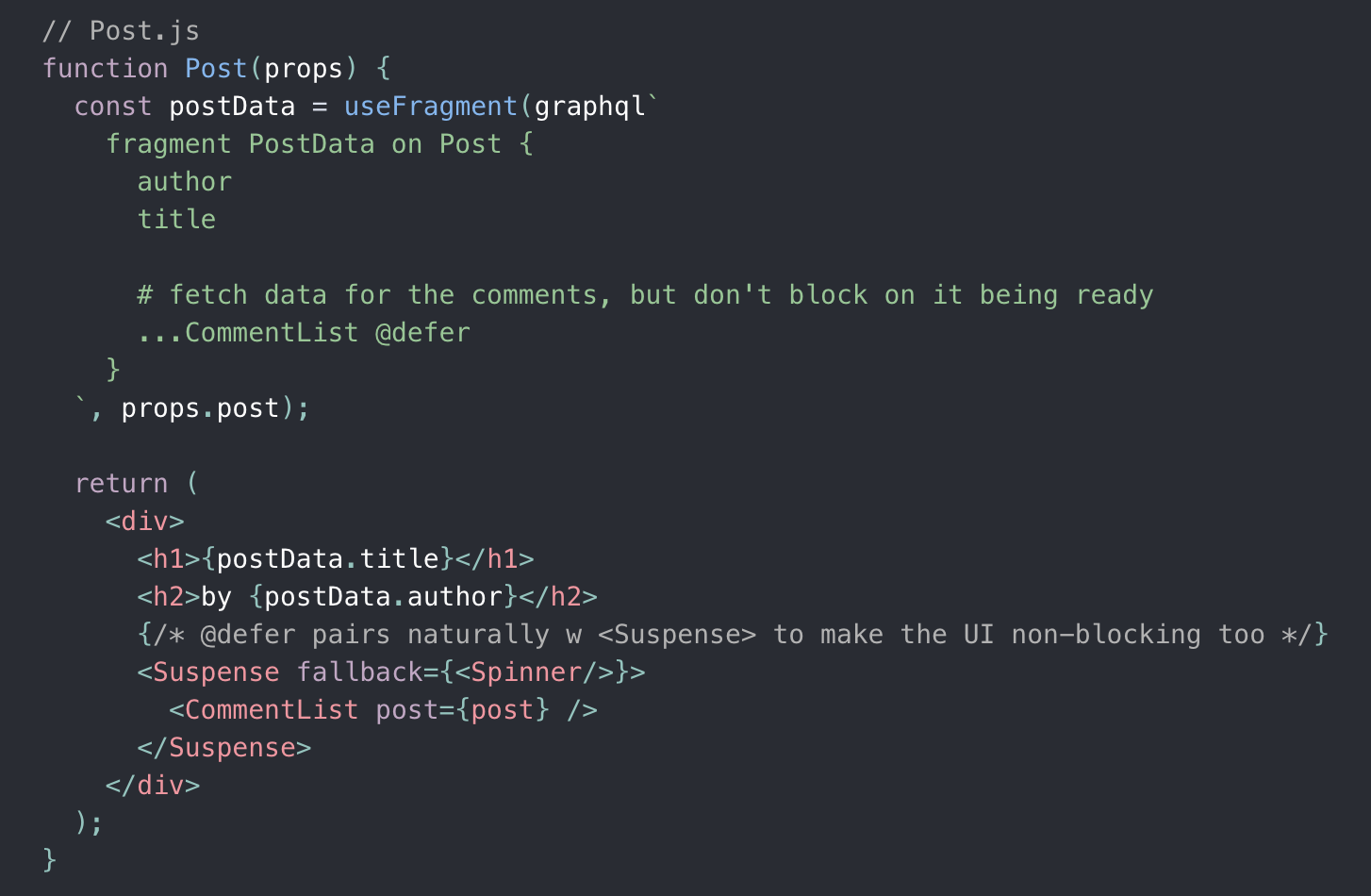 Sample code question on "Building Great User Experiences with Concurrent Mode and Suspense" blog ...