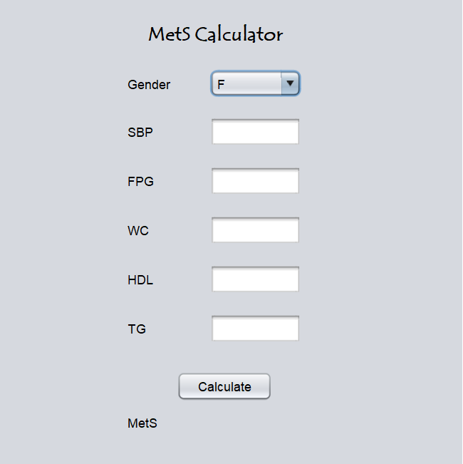 GitHub - S-Pei/MetS-Calculator: Metabolic Syndrome Severity Score (MetS) Calculator