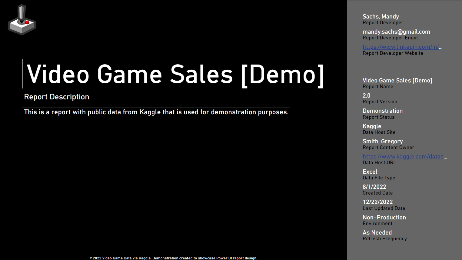 GitHub - sachsac/Video-Game-Data-PBI-DEMO: Using Video Game data to ...