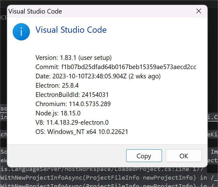 [BUG] C# Devkit CommonAssemblyInfo.cs crash · Issue #650 · microsoft/vscode-dotnettools · GitHub