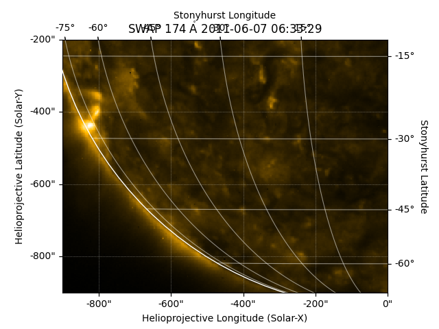 HGS Ticklabels overlap with plot title in "Cropping a Map" example · Issue #6467 · sunpy/sunpy ...