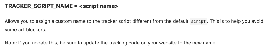 TRACKER_SCRIPT_NAME is ineffective in version 2.0 · Issue #1891 · umami-software/umami · GitHub