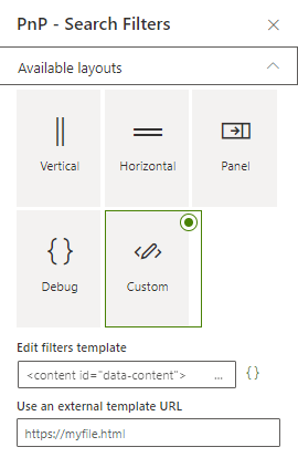 When using external template URL in Search Filters webpart, Filter webpart does not load · Issue ...