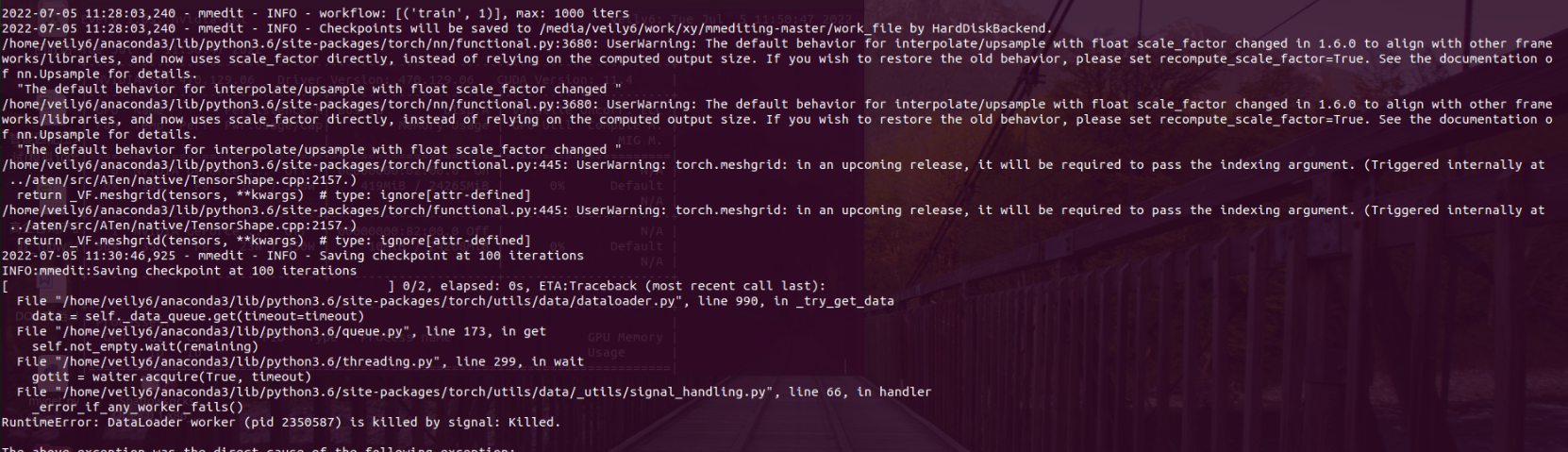 torch.distributed.elastic.multiprocessing.errors.ChildFailedError: · Issue #945 · open-mmlab ...