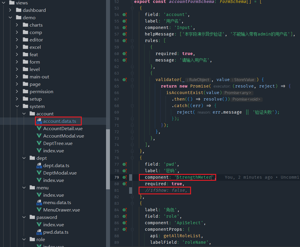 Form表单中使用StrengthMeter组件和InputPassword组件Bug · Issue #1812 · vbenjs/vue-vben-admin · GitHub