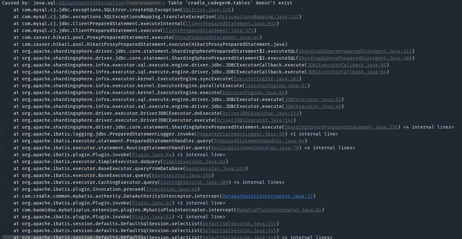 Exception while querying information_schema.tables · Issue #17156 · apache/shardingsphere · GitHub