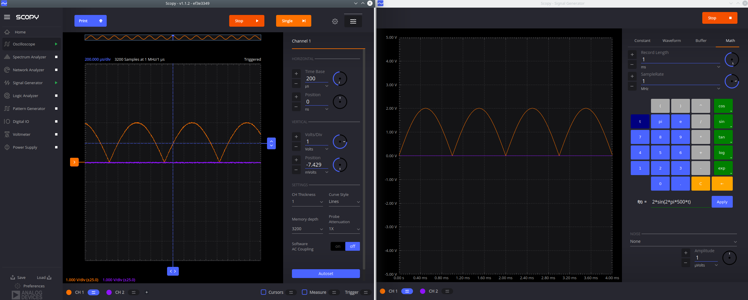 Signal Generator: Math/equation interpretation · Issue #821 ...