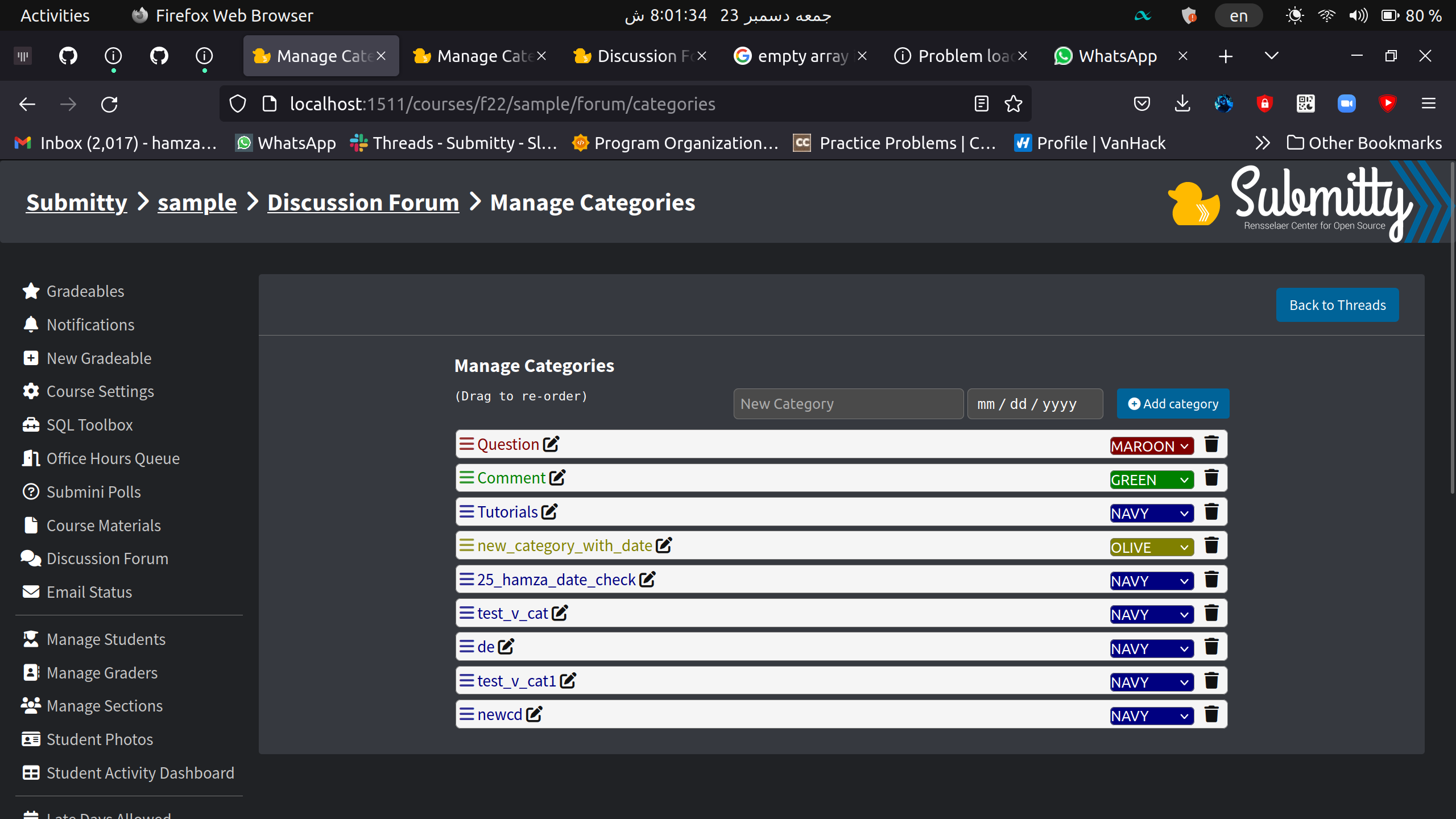 release date for discussion forum category · Issue #8643 · Submitty/Submitty · GitHub