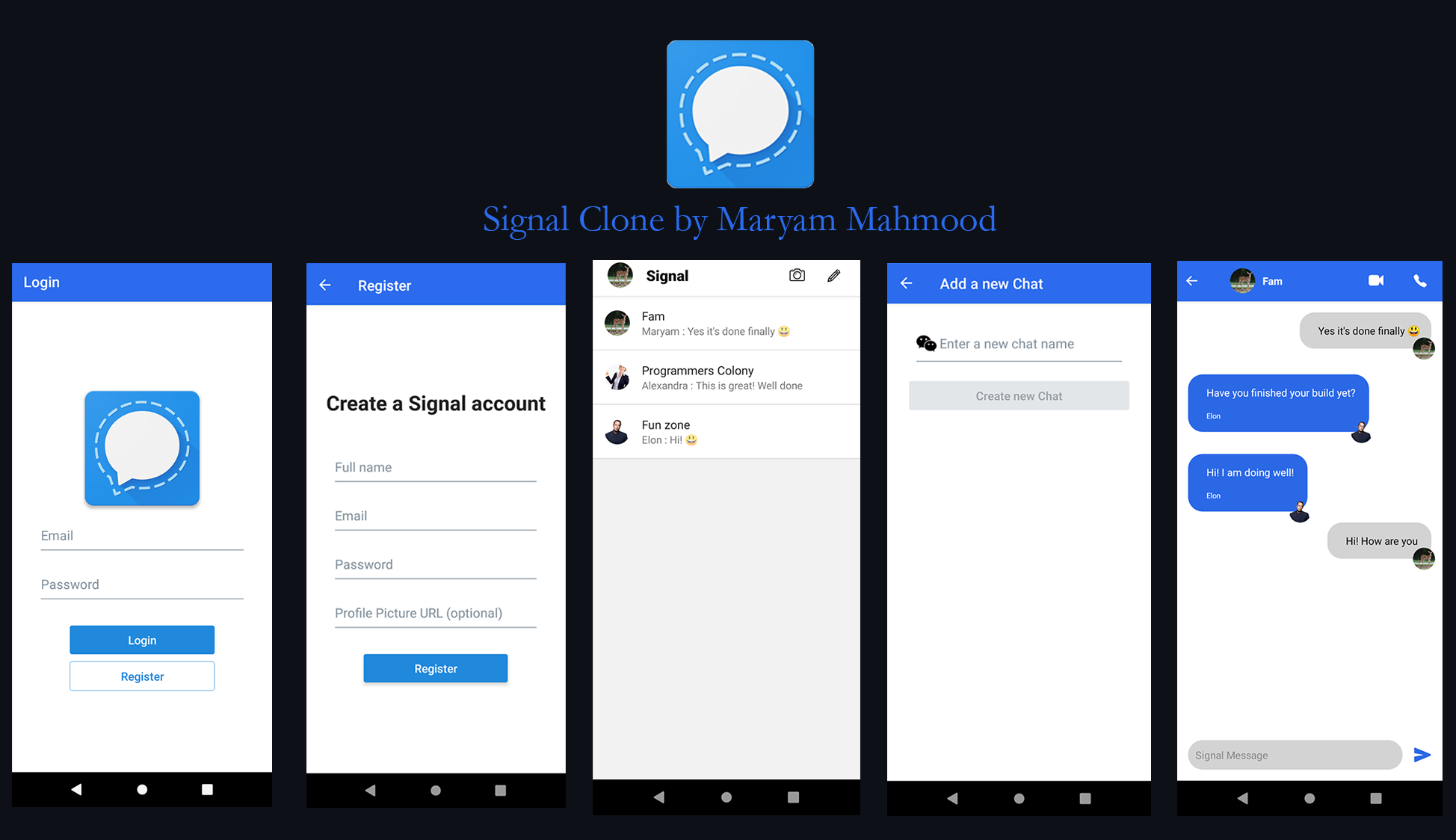 GitHub - marymahmood/signal-clone