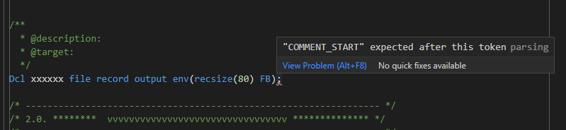Problems with comments and comment length · Issue #135 · IBM/zopeneditor-about · GitHub