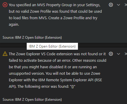 ZOWE V2 Explorer is logging "No default profile exists for type zosmf" · Issue #1777 · zowe/zowe ...