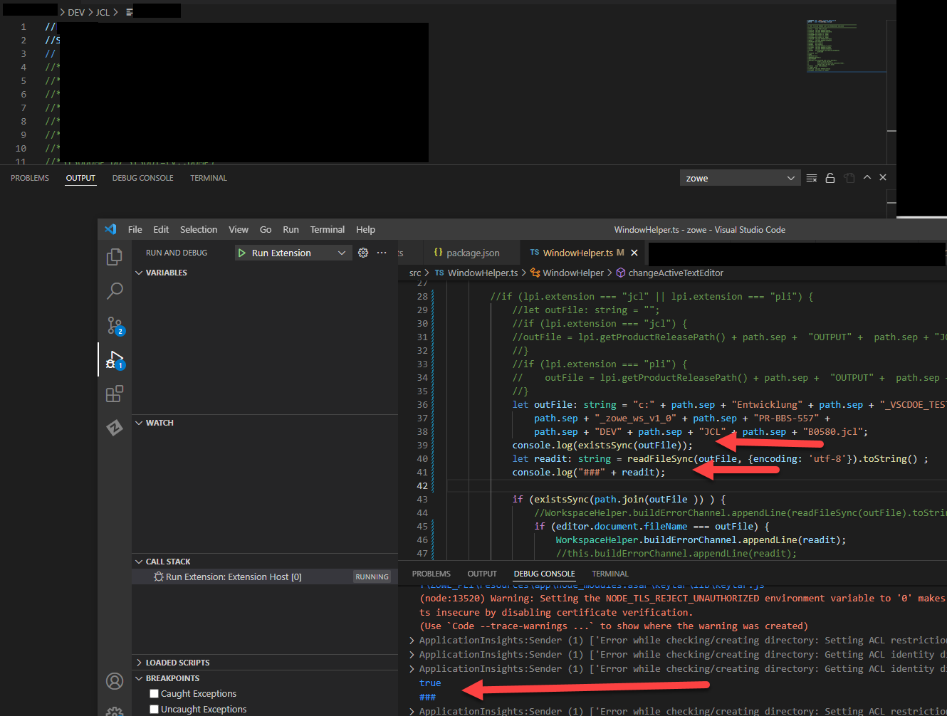 VSCODE OUTPUTCHANNEL and appendline with readFileSync does not work properly · Issue #149934 ...