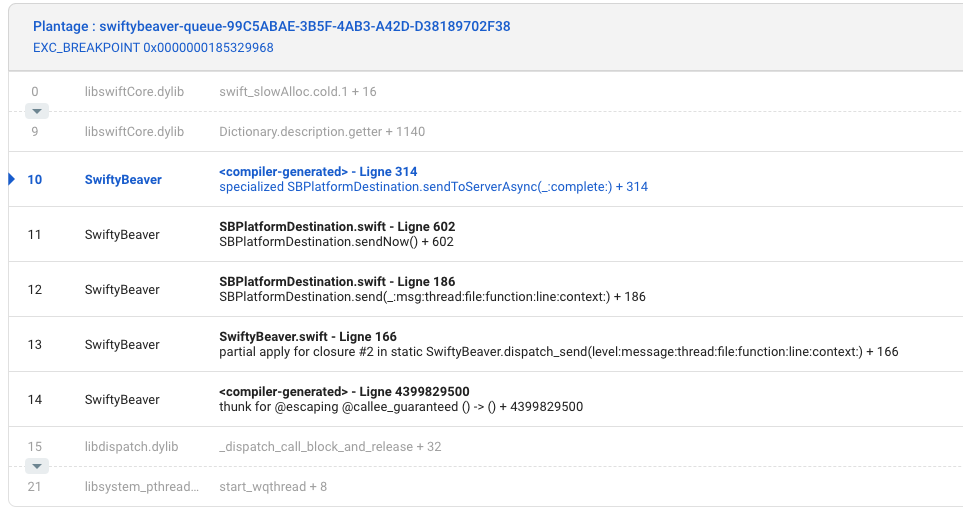 SBPlatformDestination.sendToServerAsync · Issue #480 · SwiftyBeaver/SwiftyBeaver · GitHub