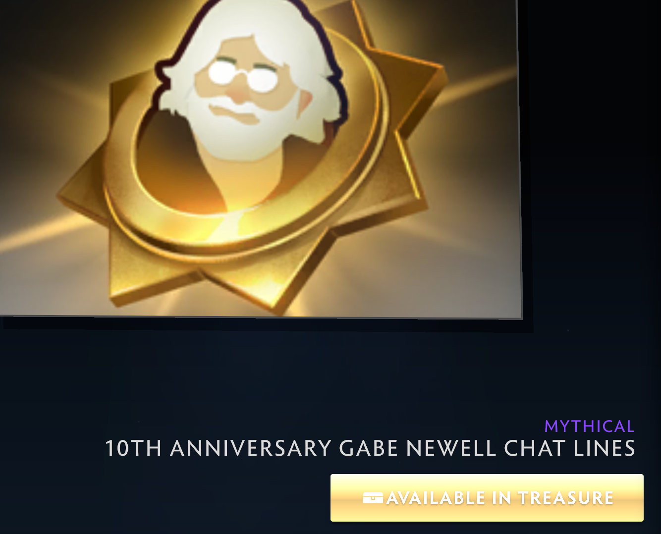 Disappeared Gabe Newell 10 Year Anniversary Celebration Item · Issue