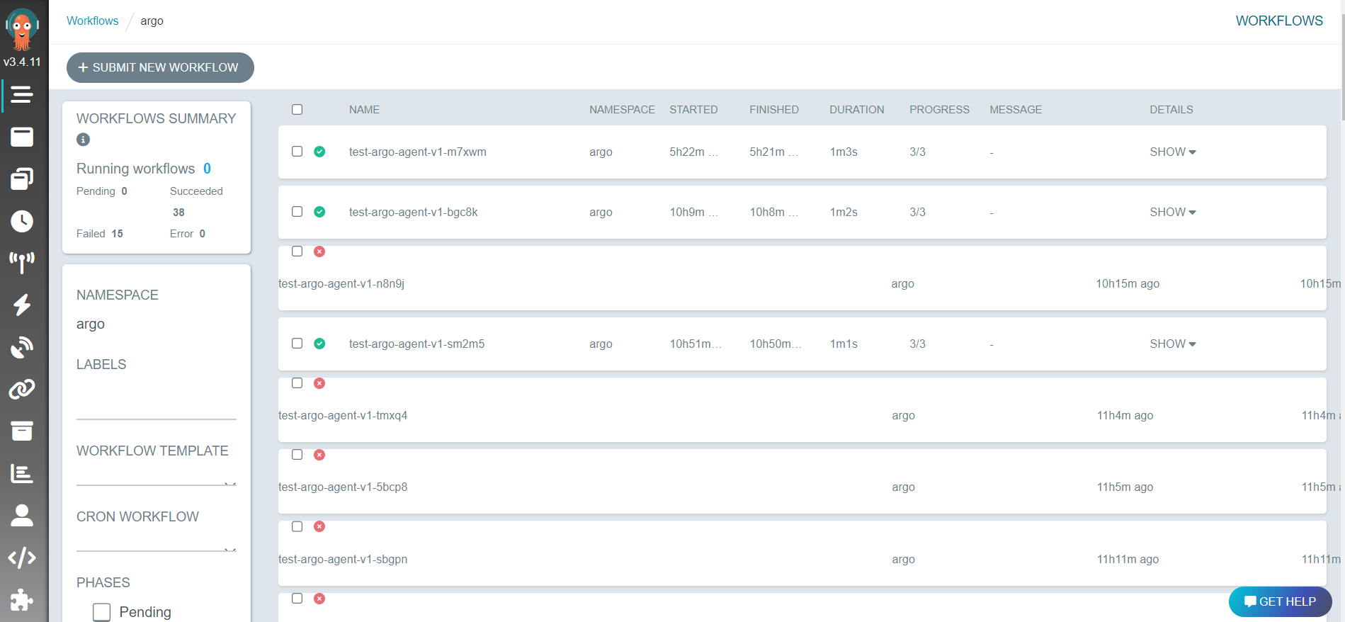 UI Formatting Issue / only failed workflows · argoproj argo-workflows · Discussion #11935 · GitHub