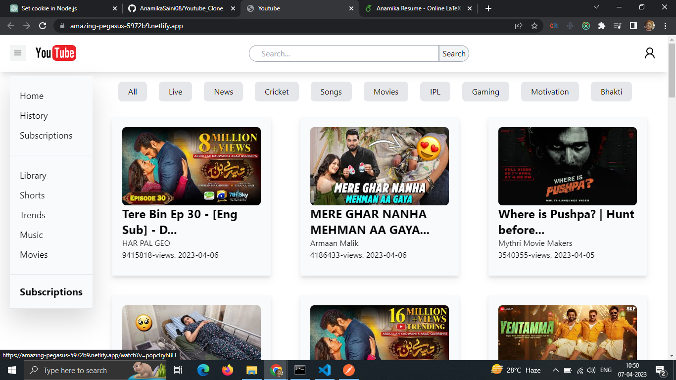 GitHub - AnamikaSaini08/Youtube_Clone