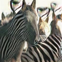 Weird zebra ghost in the generated image background for horse2zebra ...