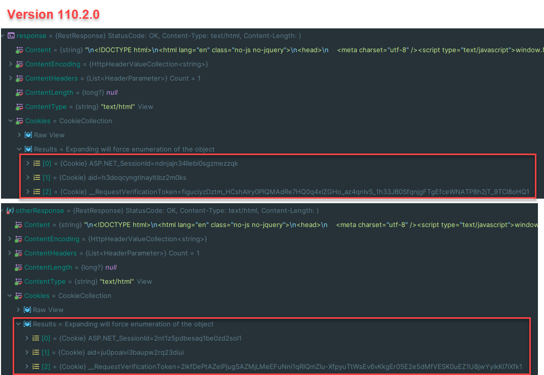 Cookies are not being handling in the same way from v108.0.3 to new ones · Issue #2074 ...
