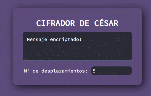 GitHub - Alvaro0096/Cifrado-Cesar: Encriptador de Cesar con JS